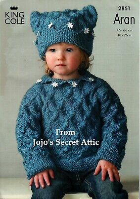 King Cole Jacket & sweater Knitting Pattern Leaflet 2851 | Sew Crafty
